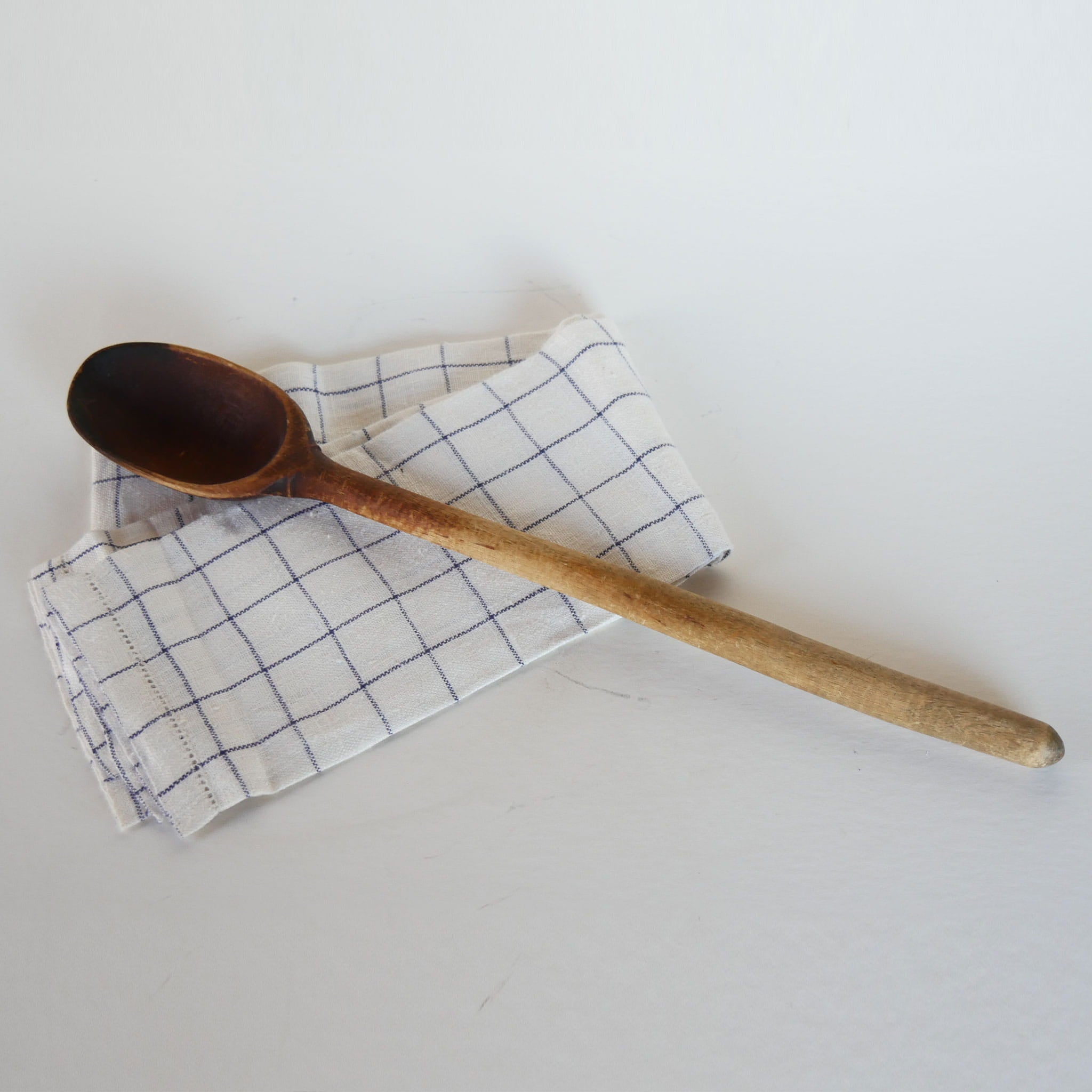 Long 14in Primitive Stirring Spoon – Thrifted Wicker Basket